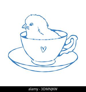 Cute Spring Easter Chick Outline, Coloring pages and templates ...