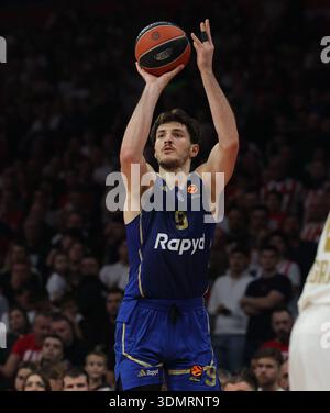 Belgrade, Serbia. 6th Jan, 2026. Crvena Zvezda's Jared Butler during ...