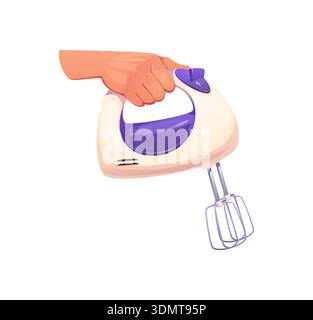 blender hand mixer cartoon vector illustration Stock Vector Image & Art ...