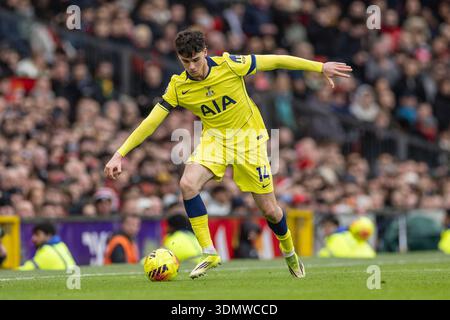 Archie Gray #14 of Tottenham Hotspur F.C. in action during the Premier ...