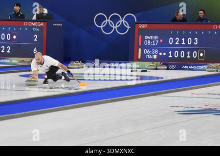 CORTINA, OLYMPICS, MIXED DOUBLES CURLING ITALY-SWEDEN, IN THE PHOTO ...