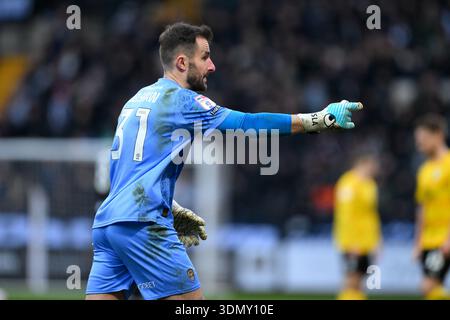 James Belshaw of Notts County gestures during the Sky Bet League 2 Play ...