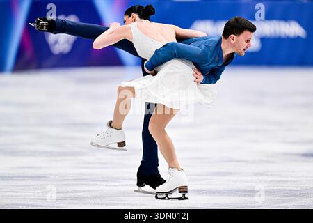 Charlene GUIGNARD & Marco FABBRI (ITA), during Team Event - Ice Dance ...