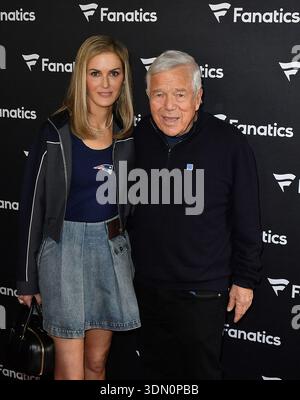 Dana Blumberg and Robert Kraft attend the 2026 Fanatics Super Bowl ...