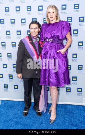 (L-R) Hayley Shannon and Evan Hirsch attend the Human Rights Campaign ...