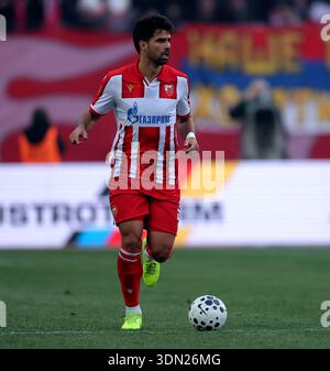 Belgrade, Serbia. 7th Feb, 2026. Crvena Zvezda's Rade Krunic (L) and ...