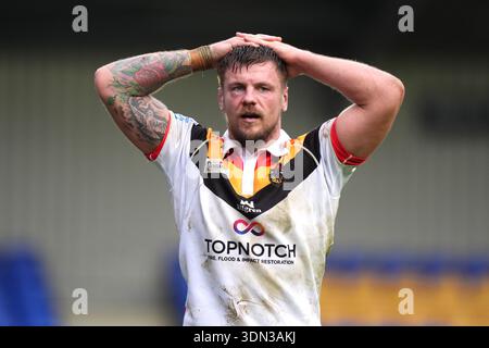 Bradford Bulls' Ryan Sutton looks frustrated during the 2026 Betfred ...