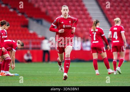 ST HELENS, ENGLAND - February 8: Jenna Clark of Liverpool fc. Barclays ...