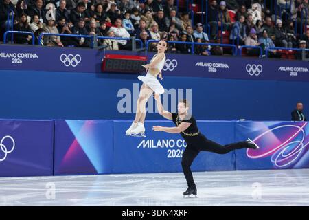 Lia Pereira and Trennt Michaud during the Olympic Winter Games Milano ...