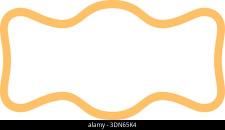 Groovy Wavy Rectangle Outline Border Frame Stock Vector Image & Art - Alamy