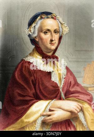 Portrait of Madame Geoffrin (1699-1777). Museum: Musée de l'Histoire de ...