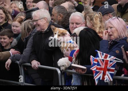 King Charles III arrives at Clitheroe Station in Lancashire. Picture ...
