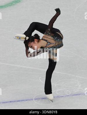 Zhang Ruiyang of China competes during the women's short program figure ...