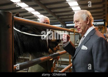 King Charles III during his visit to the newly opened Butlers' cheese ...