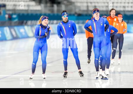 MILAN - Jeffrey Rosanelli of Italy during the 500 meters long track ...