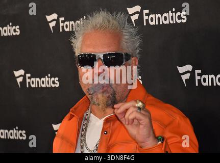 Guy Fieri attends the 2026 Fanatics Super Bowl Party on February 07 ...
