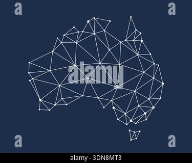 Simplified stylized outline map of Australia Stock Vector Image & Art ...