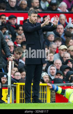 Michael Carrick (Man Utd head coach) at the West Ham United v ...