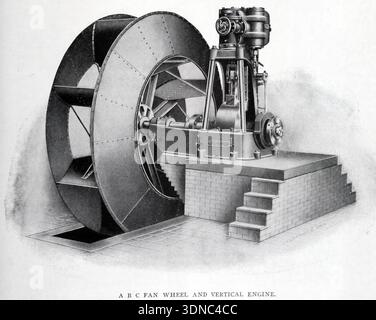 A detailed illustration of a vintage steam engine, featuring intricate ...