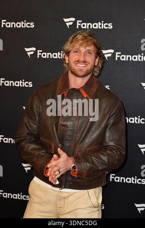Logan Paul attends the 2026 Fanatics Super Bowl Party at Pier 48 Stock ...