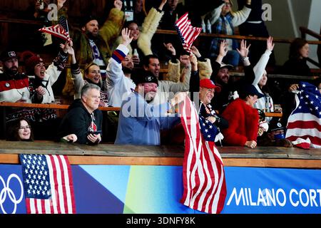 USA Fans during the Curling Mixed Doubles Gold Medal Game at the ...