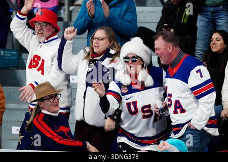 USA Fans during the Curling Mixed Doubles Gold Medal Game at the ...