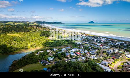 Ohope Beach and Lagoon, New Zealand Stock Photo - Alamy