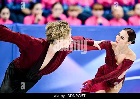 Diana DAVIS & Gleb SMOLKIN (GEO), during Ice Dance Free Dance, at the ...