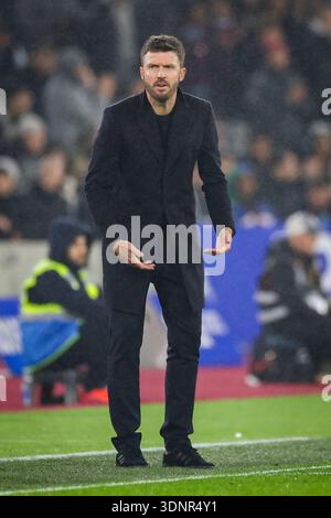 Manchester United head coach Michael Carrick applauds the fans after ...