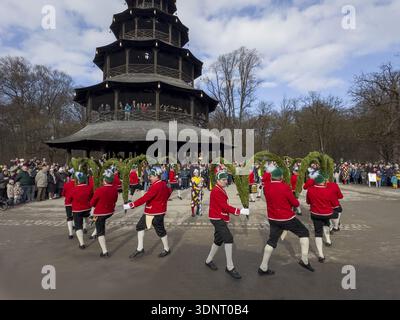 Schaeffler dance in 2026 in the English Garden, behind the Chinese ...