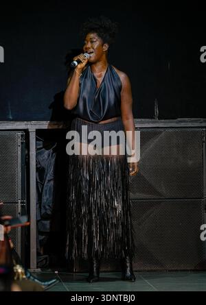 Crystal Waters performs at the Blue Jacket Fashion Show first annual ...