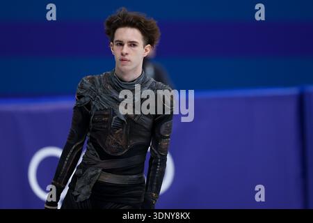 Mikhail Shaidorov of Kazakistan competes during the Figure Skating Men ...