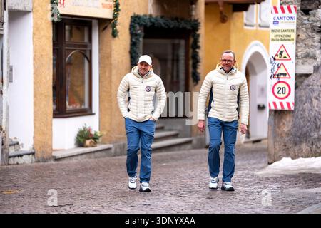 Bormio, Italy 20260212. Henrik and Lars Kristoffersen on their way to a ...