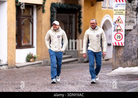 Bormio, Italy 20260212. Henrik and Lars Kristoffersen on their way to a ...