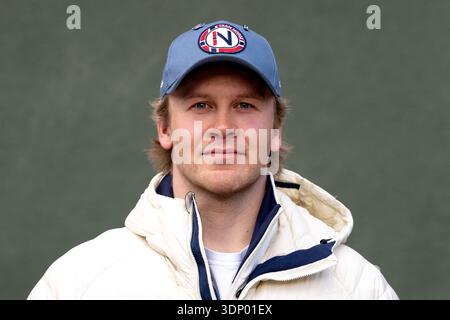 Bormio, Italy 20260212. Timon Haugan starts in the giant slalom in ...