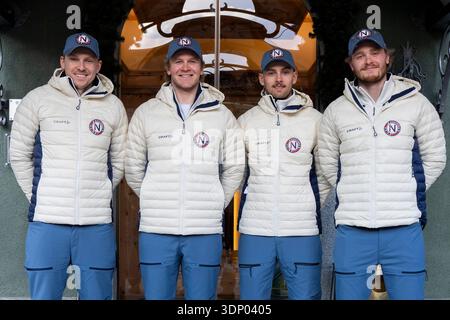 Bormio, Italy 20260212. Eirik Hystad starts in the giant slalom in ...