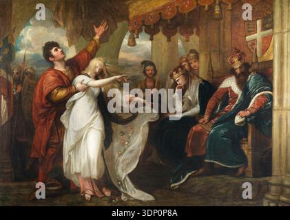 Benjamin West - Hamlet, Act IV, Scene V: Ophelia before the King and ...