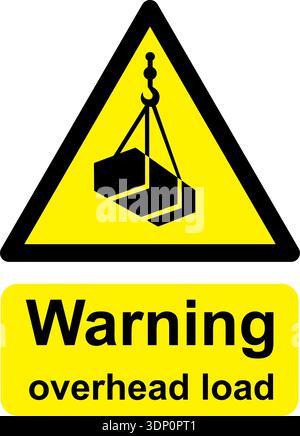 Warning Sign Overhead Hazard Stock Vector Image & Art - Alamy