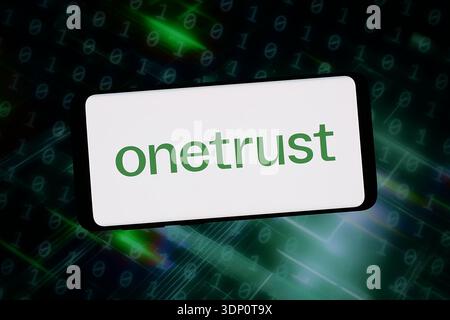 In this photo illustration, the Software One logo is seen displayed on ...