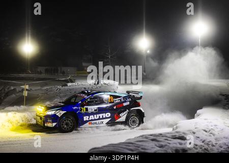 28 Tuukka KAUPPINEN, Sebastian VIRTANEN, Toyota Yaris Rally2, action ...