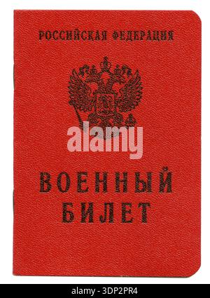 Russian military ID card isolated on white background. High quality ...
