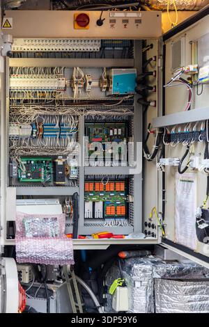 PLC Control panel with wiring Stock Photo - Alamy