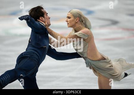 SMART Olivia / DIECK Tim of Spain perform during the figure skating ...