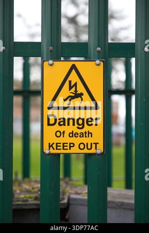 Danger of death sign. Electrical hazard information Bsip 016942 002 ...