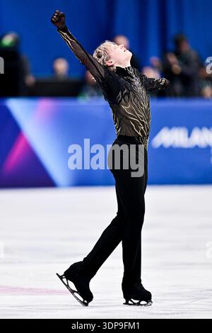 Ilia MALININ (USA), during Men Single Skating Free Skating, at the ...
