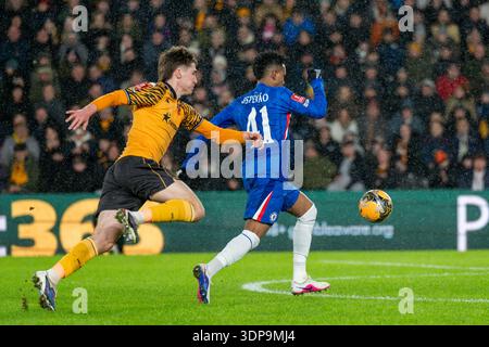 HULL, UK. 13th February 2026. Reece James Of Chelsea Liam Millar of ...