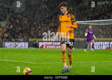 HULL, UK. 13th February 2026. Reece James Of Chelsea Liam Millar of ...