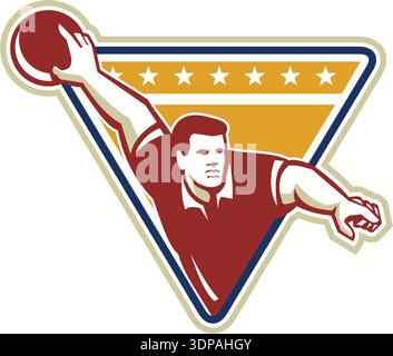 Bowler Bowling Ball Pins Retro Stock Photo - Alamy
