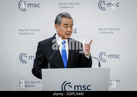 14 February 2026, Bavaria, Munich: Wang Yi, Foreign Minister of China ...
