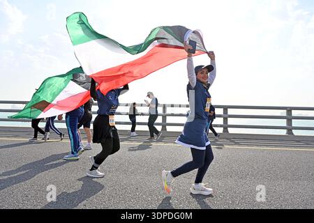 Kuwait City, Kuwait. 14th Feb, 2026. People participate in the Sports ...